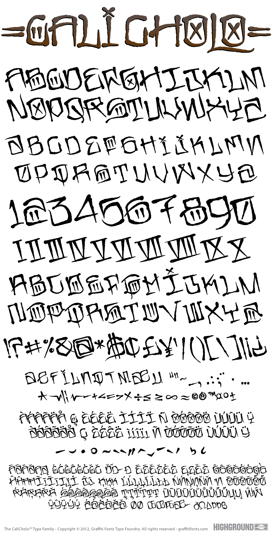 Cali Cholo Font Family - Graffiti Fonts
