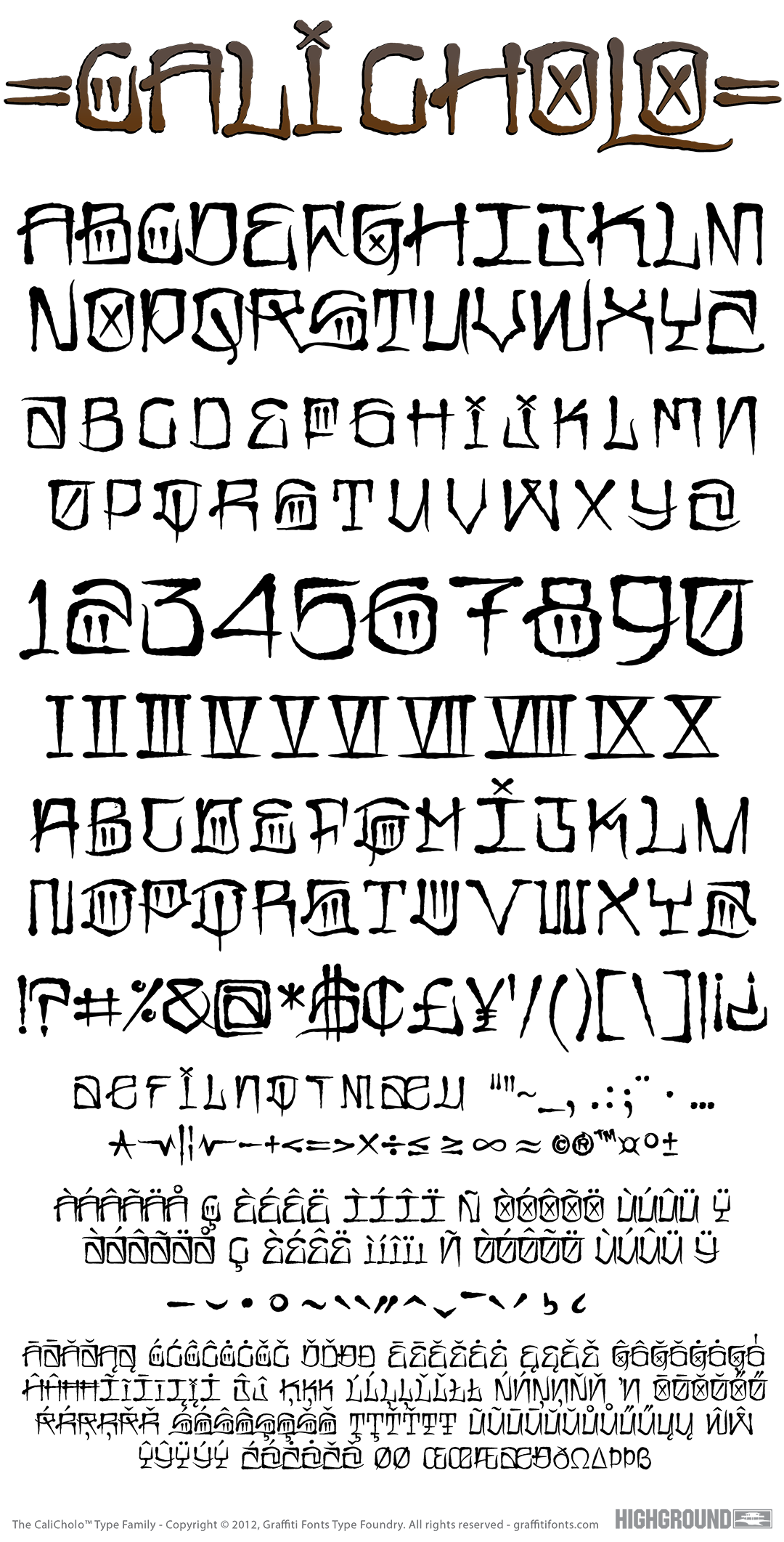 Cali Cholo Font Family - Graffiti Fonts