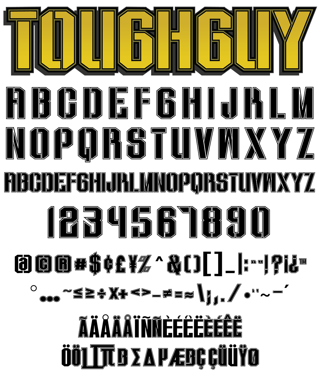 Tough Guy Font Family - Graffiti Fonts